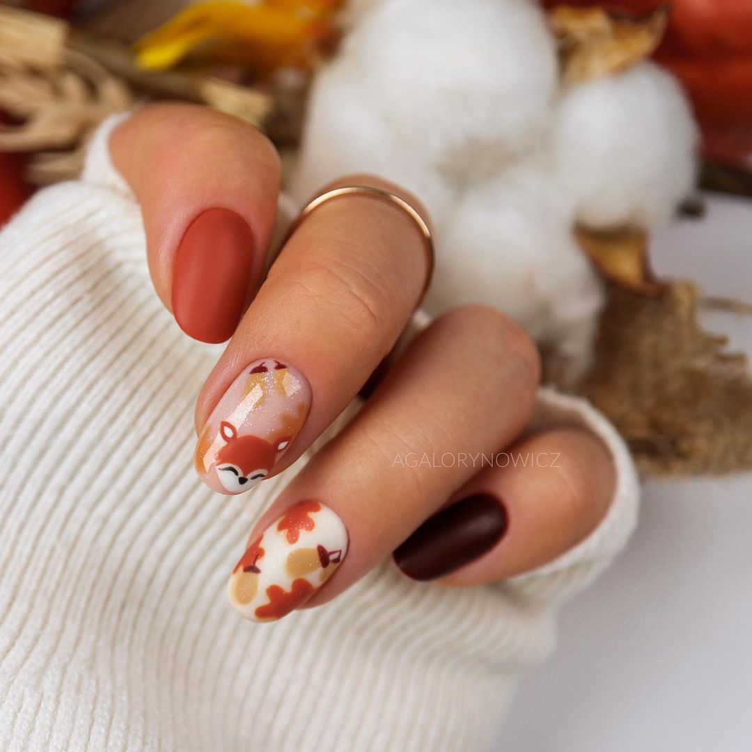 80 Bright Fall Nail Art Designs You Will Love – MorningKo