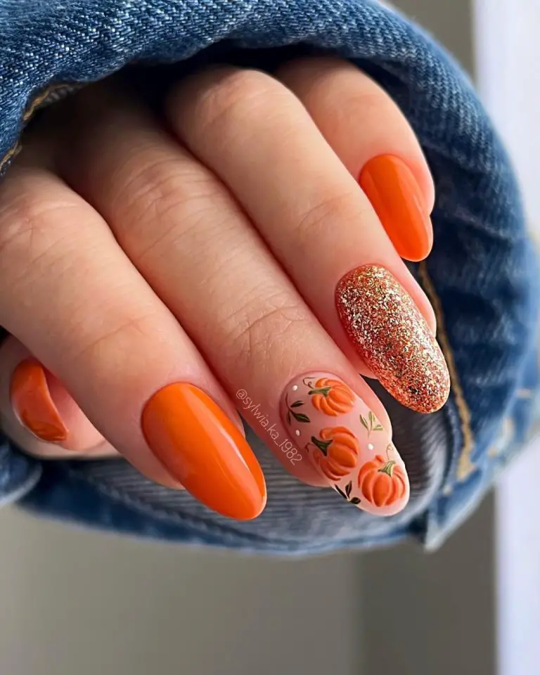 35 Cutest Pumpkin Nail Designs For Festive Fall Nails 2024 – MorningKo