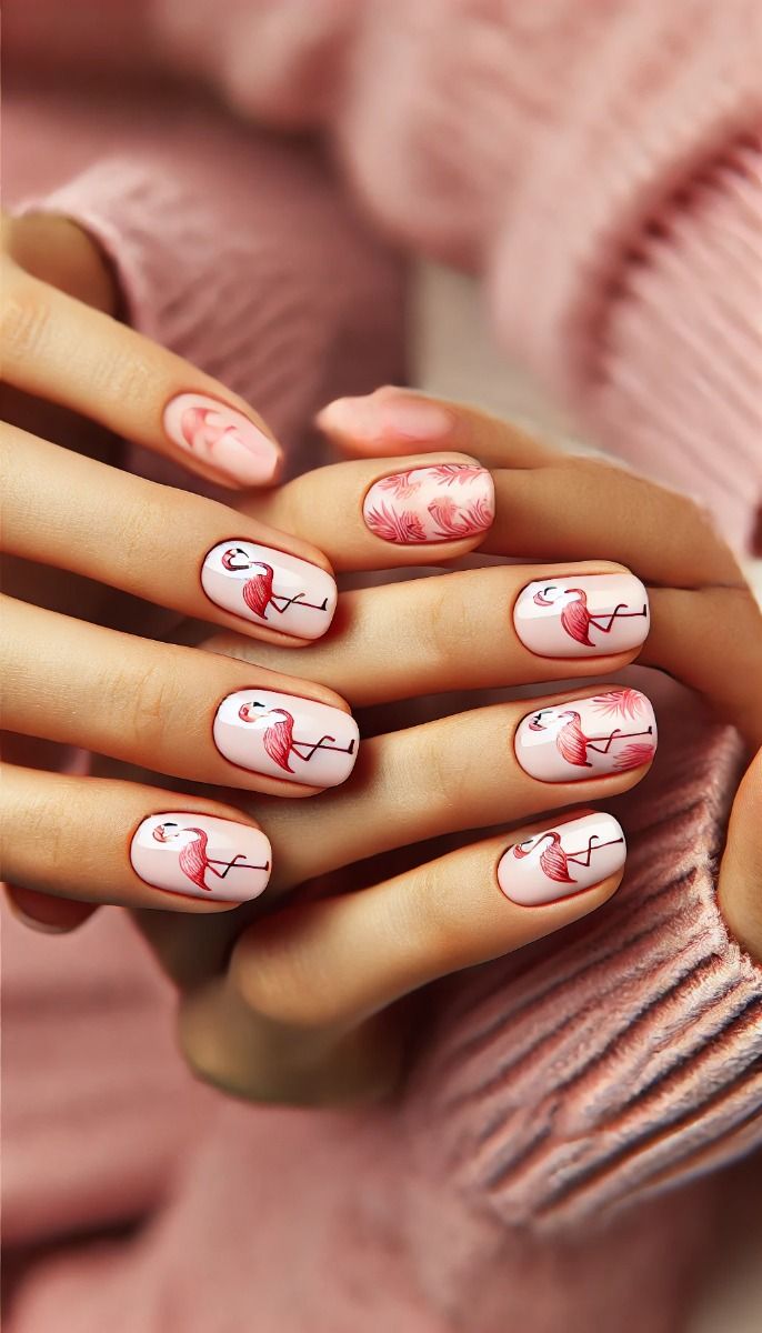 25+ Cutest Flamingo Nail Ideas That Will Absolutely Lit Up Your Mood ...