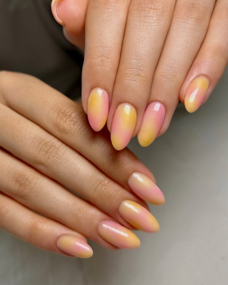 28 Succinct Sunset Ombre Nails For Groovy Summer Vibes! – MorningKo