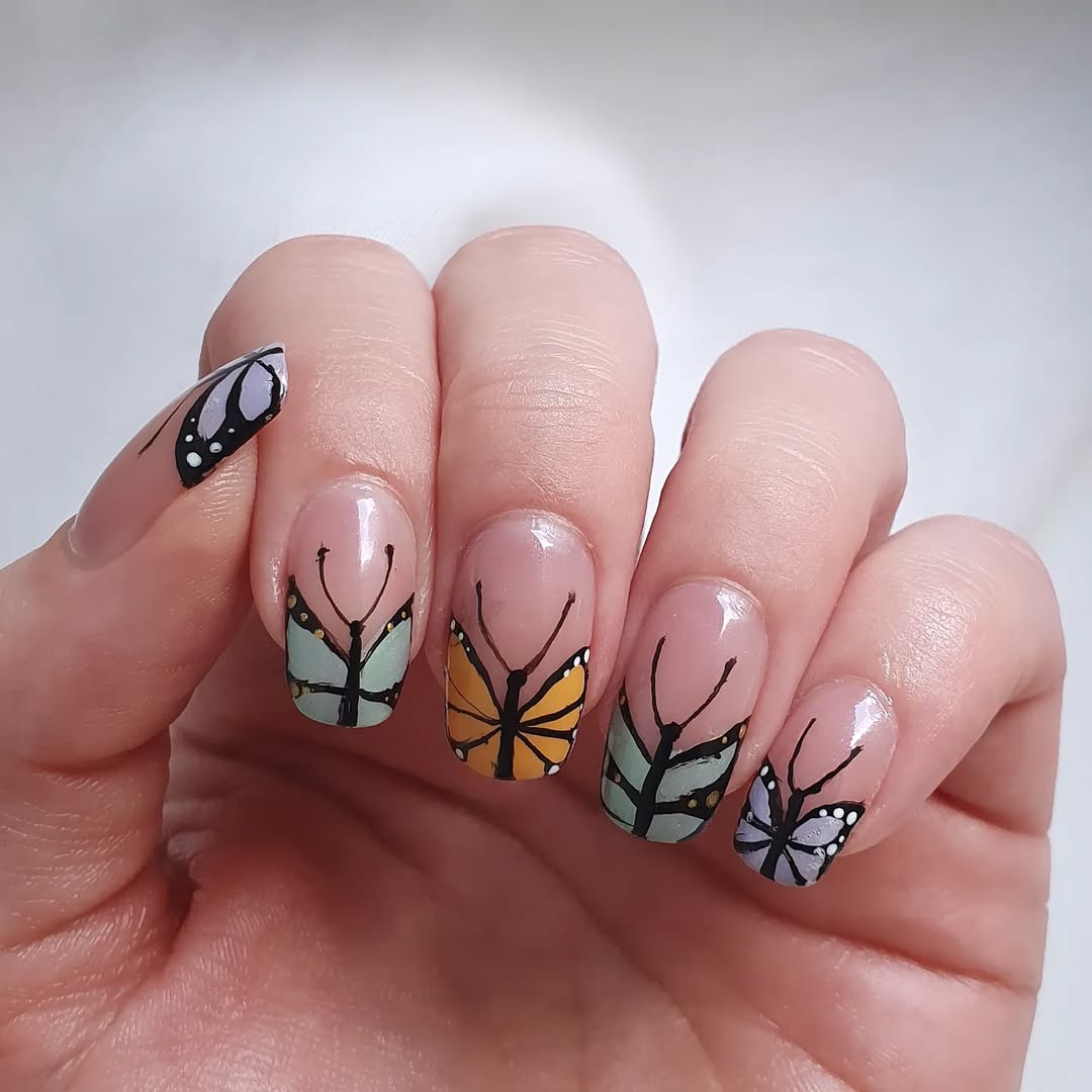 Flutter into Style: 45 Cute & Creative Butterfly Nail Ideas to Copy ...