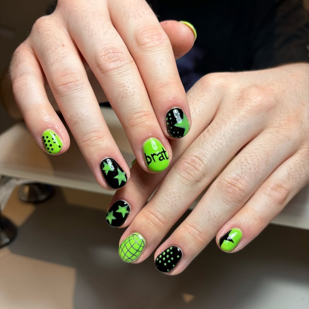 29 Brat Nail Ideas for Summer Core Style That Are Bold, Fun & Totally ...