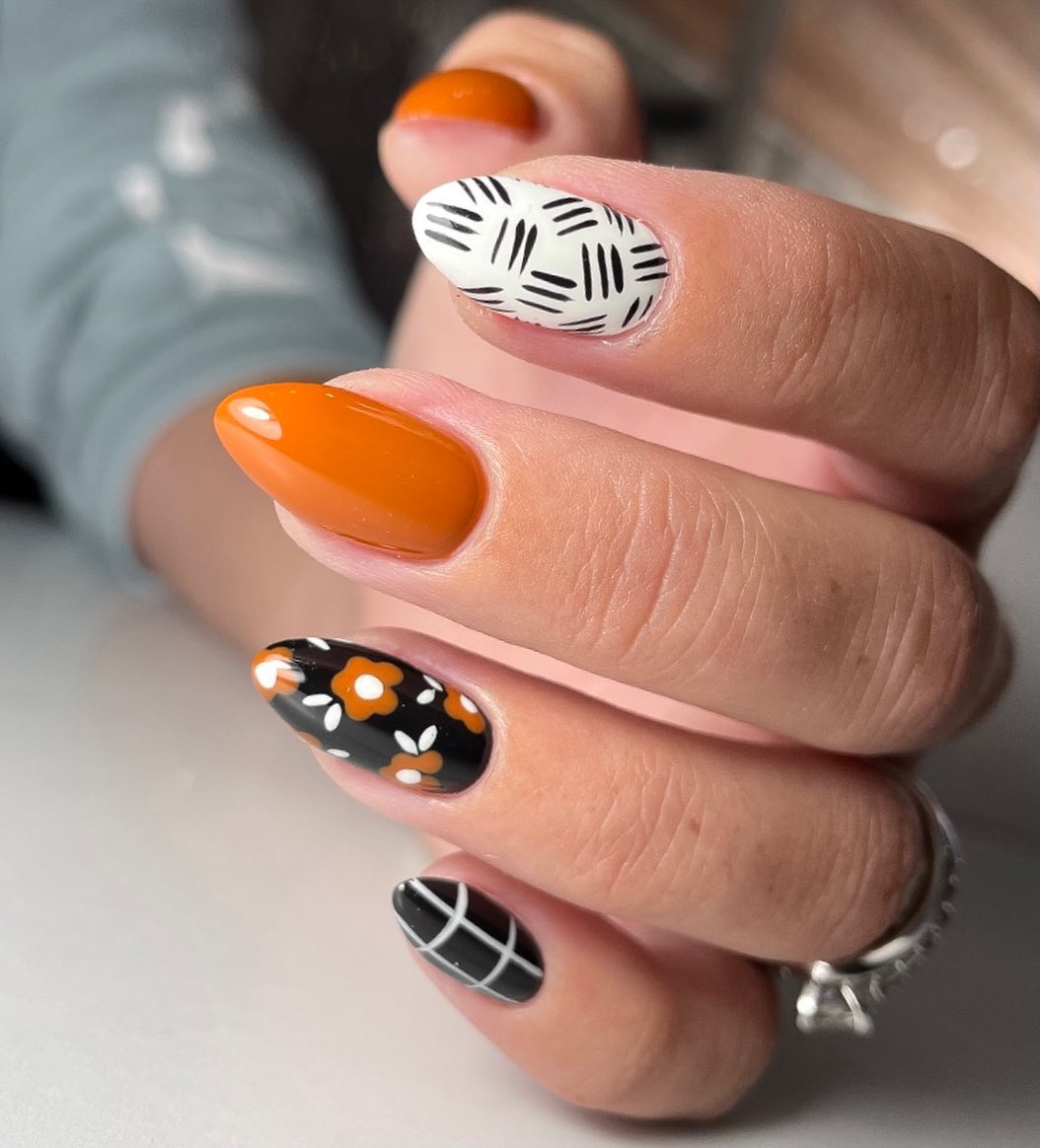 23 Floral Nail Design That Make Cutest Fall Mani – MorningKo