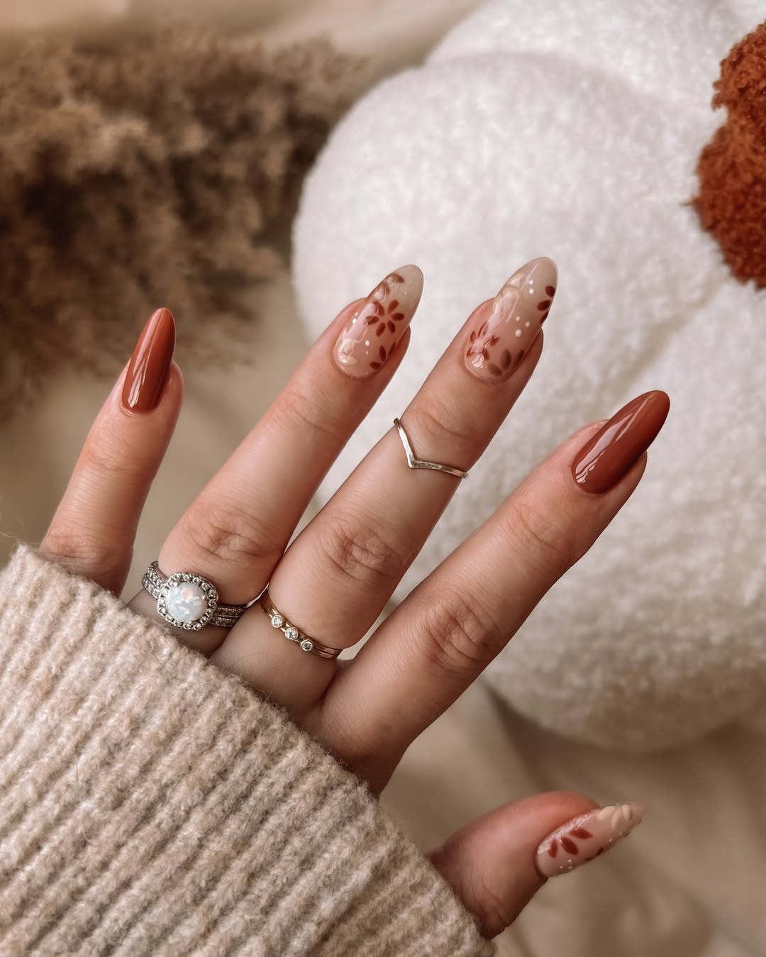 23 Floral Nail Design That Make Cutest Fall Mani – MorningKo