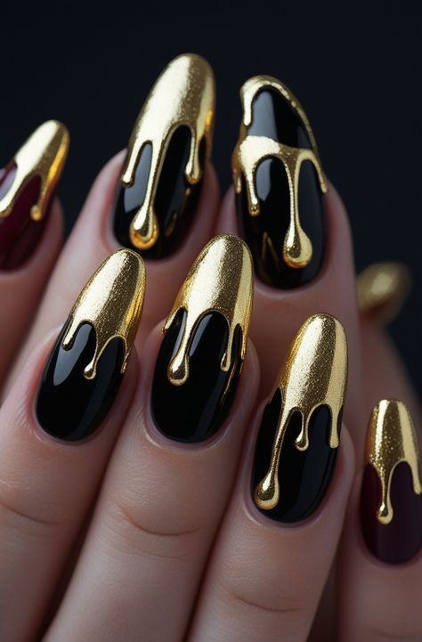 Spooky Halloween Mani: 40 Dramatic Bold Blood Dripping Nail Ideas ...