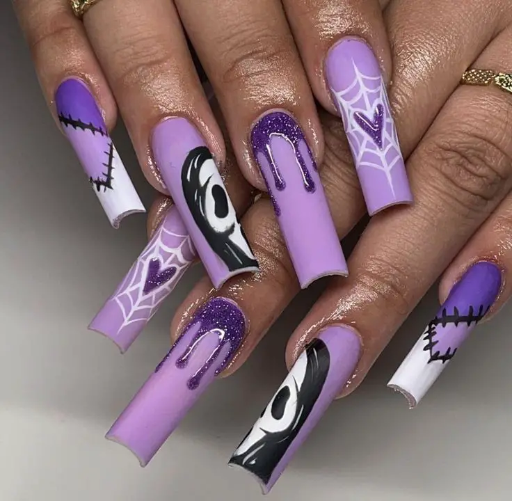 Spooky Halloween Mani: 40 Dramatic Bold Blood Dripping Nail Ideas ...