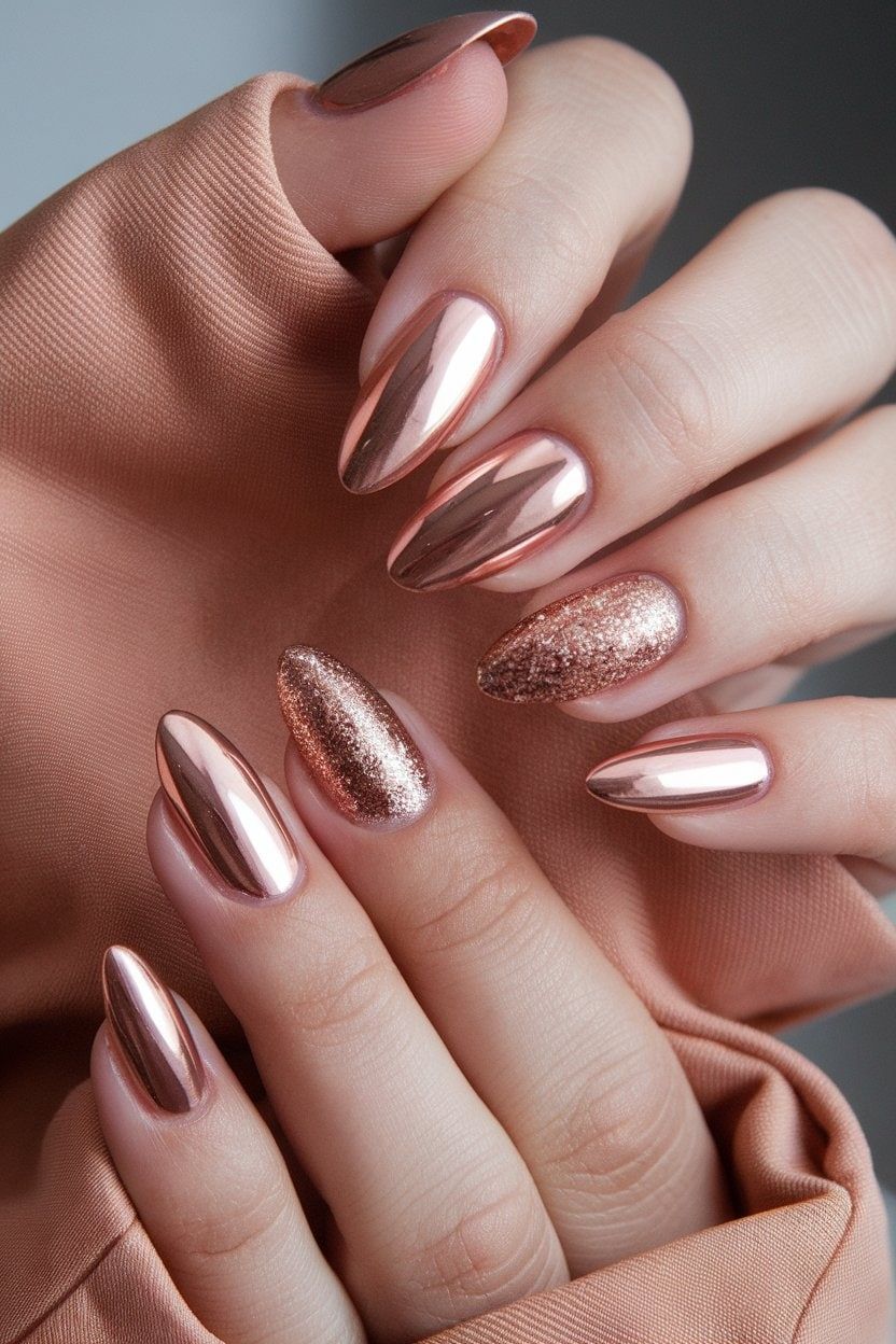 25 Stunning Shiny Fall Chrome Nail Ideas That Will Turn Heads This ...