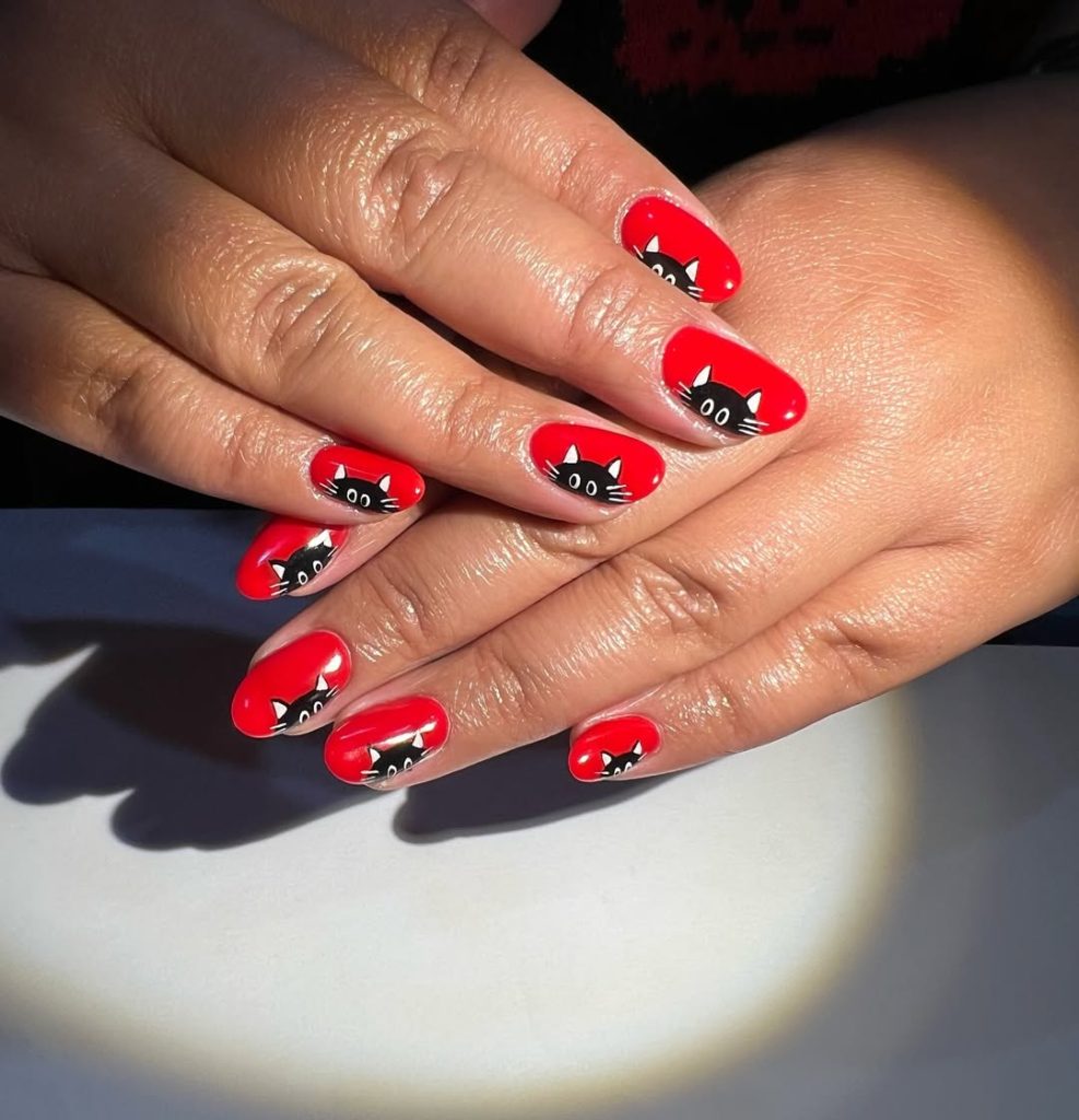 25+ Bewitching Black Cat Nail Ideas For Spooky Season – MorningKo