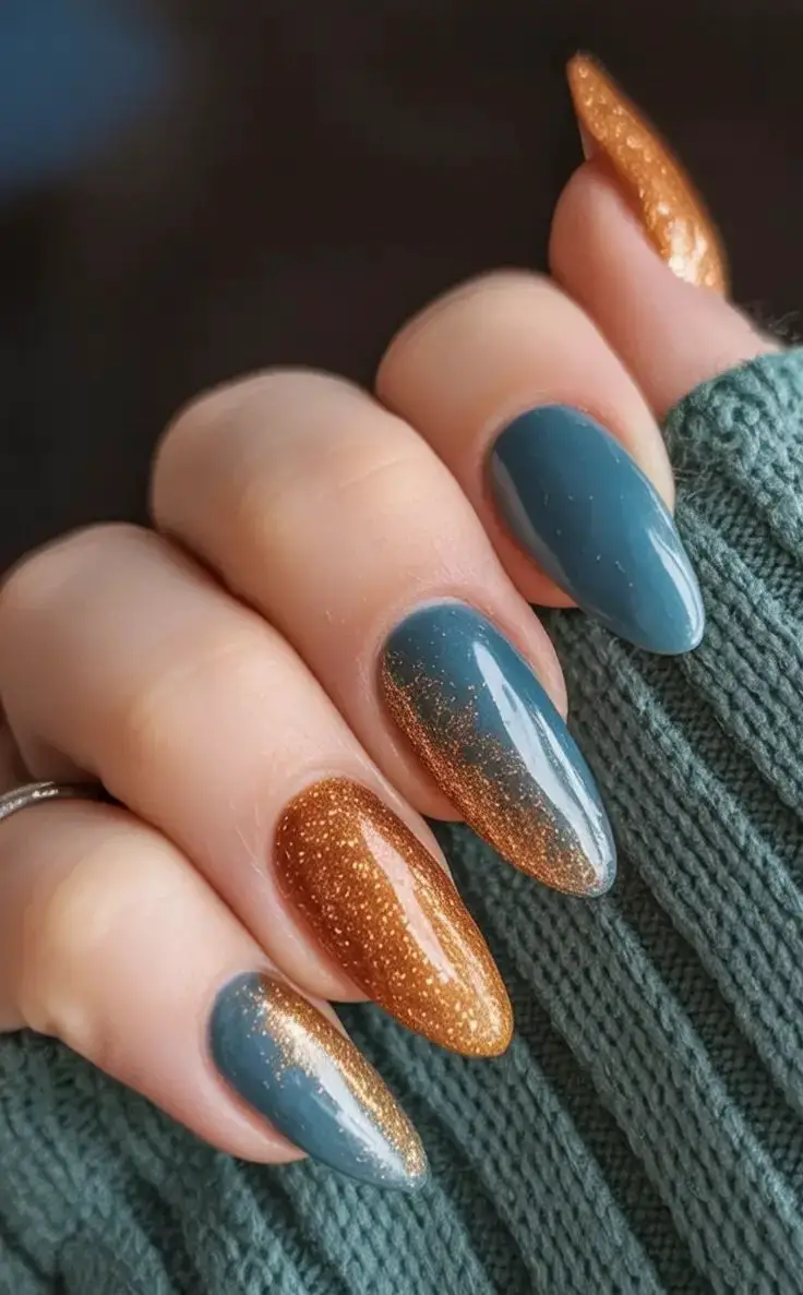 Shimmer & Shine: 27 Gorgeous Fall Glitter Nails You’ll Want to Copy ...