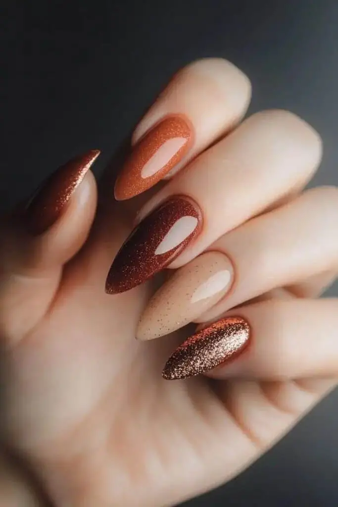 Shimmer & Shine: 27 Gorgeous Fall Glitter Nails You’ll Want to Copy ...