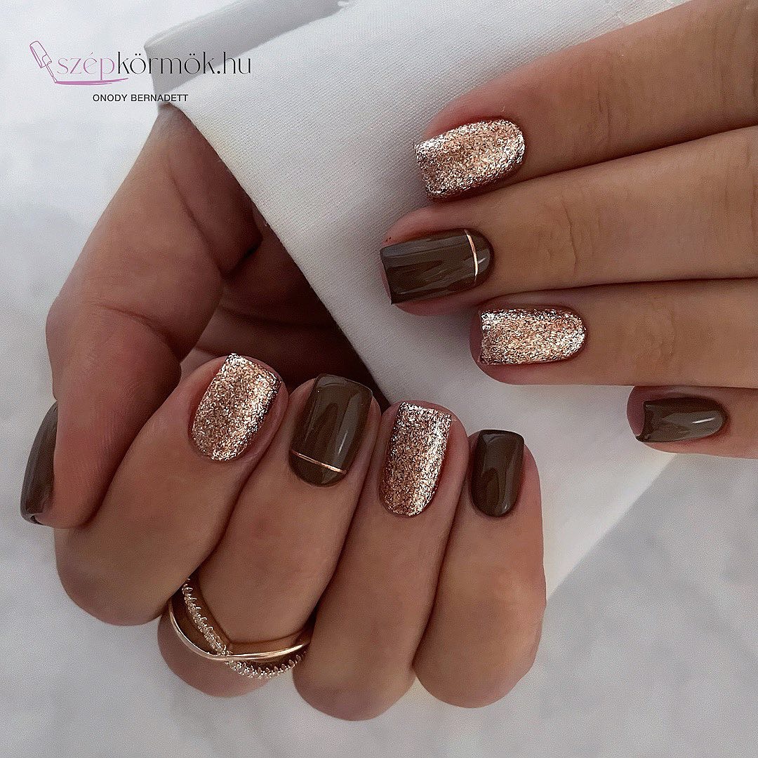Shimmer & Shine: 27 Gorgeous Fall Glitter Nails You’ll Want to Copy ...