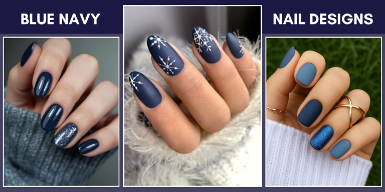36 Navy Blue Nail Ideas- Classy Set For The Winter – MorningKo