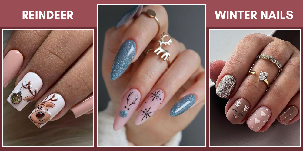 30 Festive-Ready Reindeer Nail Designs For Winter Fun – MorningKo
