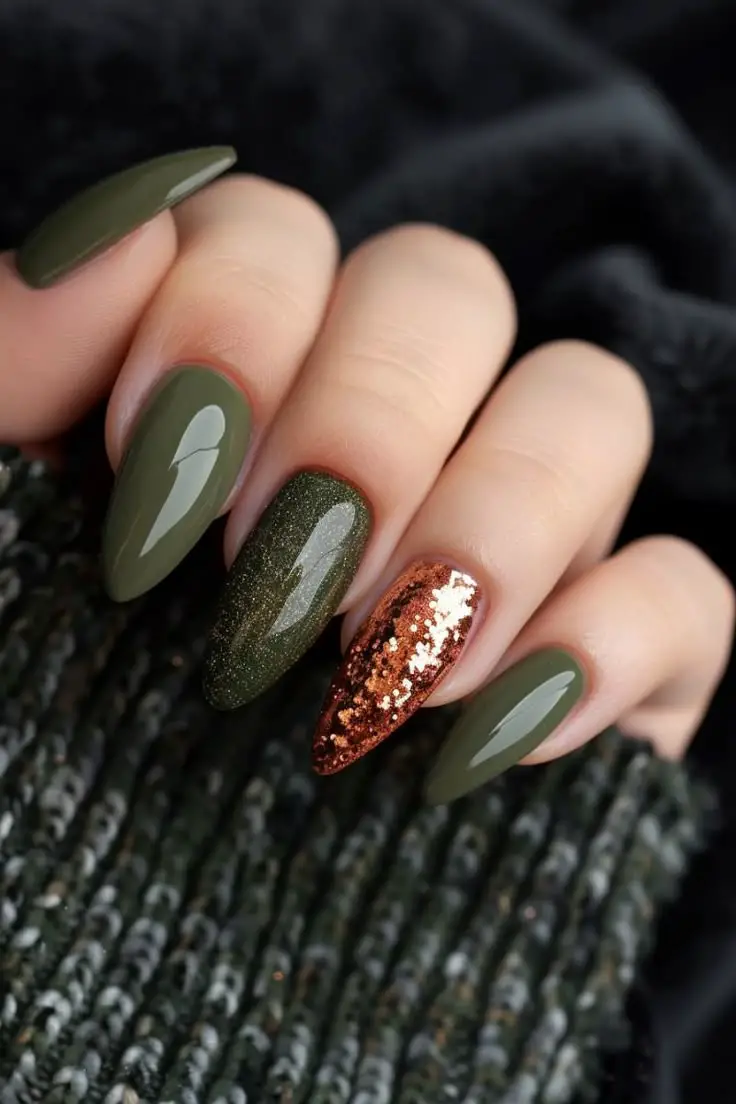 Shimmer & Shine: 27 Gorgeous Fall Glitter Nails You’ll Want to Copy ...